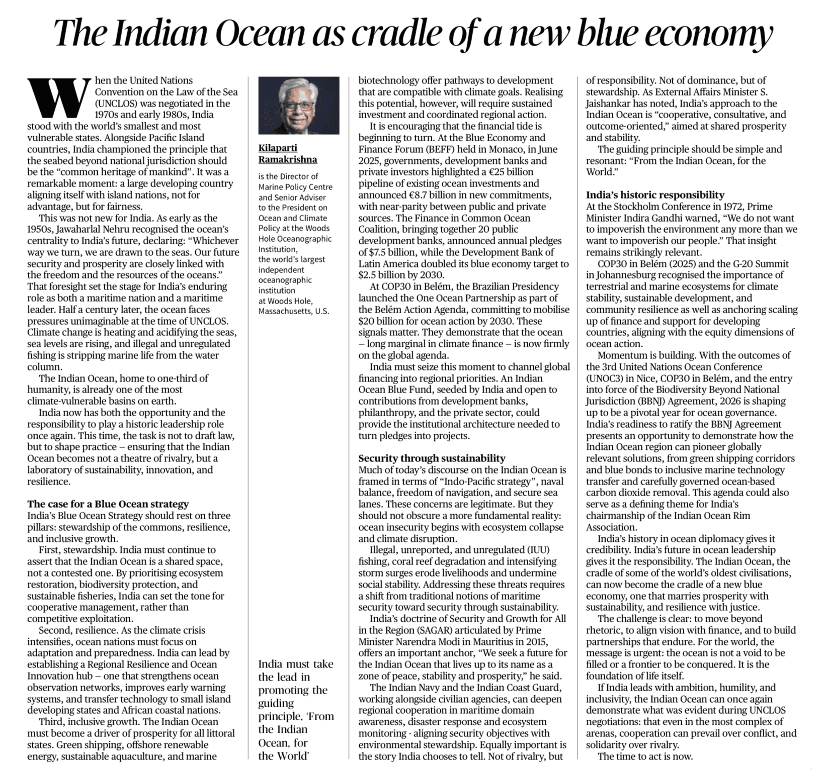 Indian Ocean Blue Economy: Strategic Opportunities For India And The ...