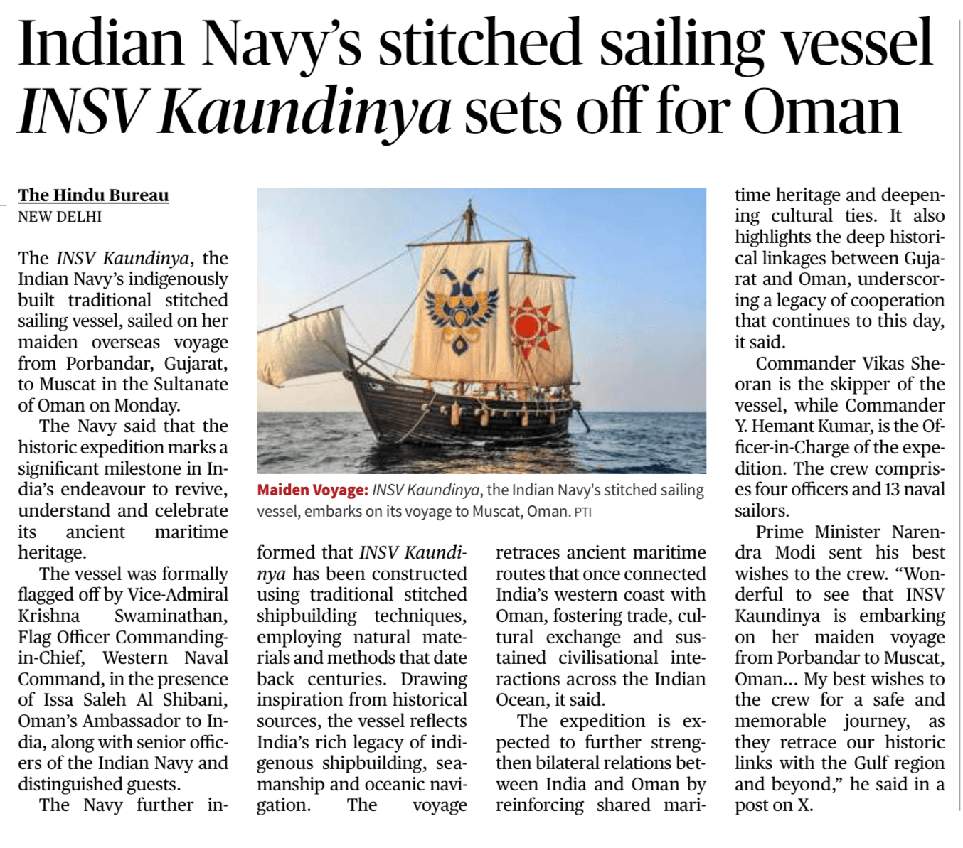 INSV Kaundinya Voyage Highlights India’s Ancient Maritime Heritage ...