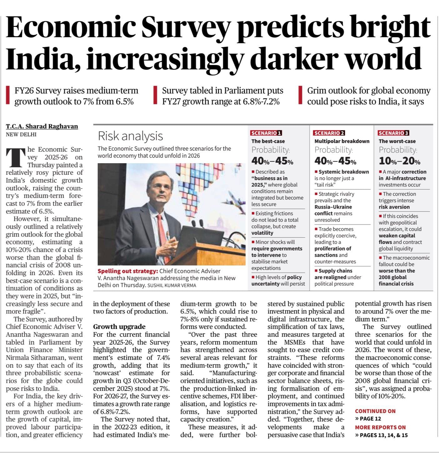 Economic Survey 2025-26: India Growth Outlook And Global Risks ...