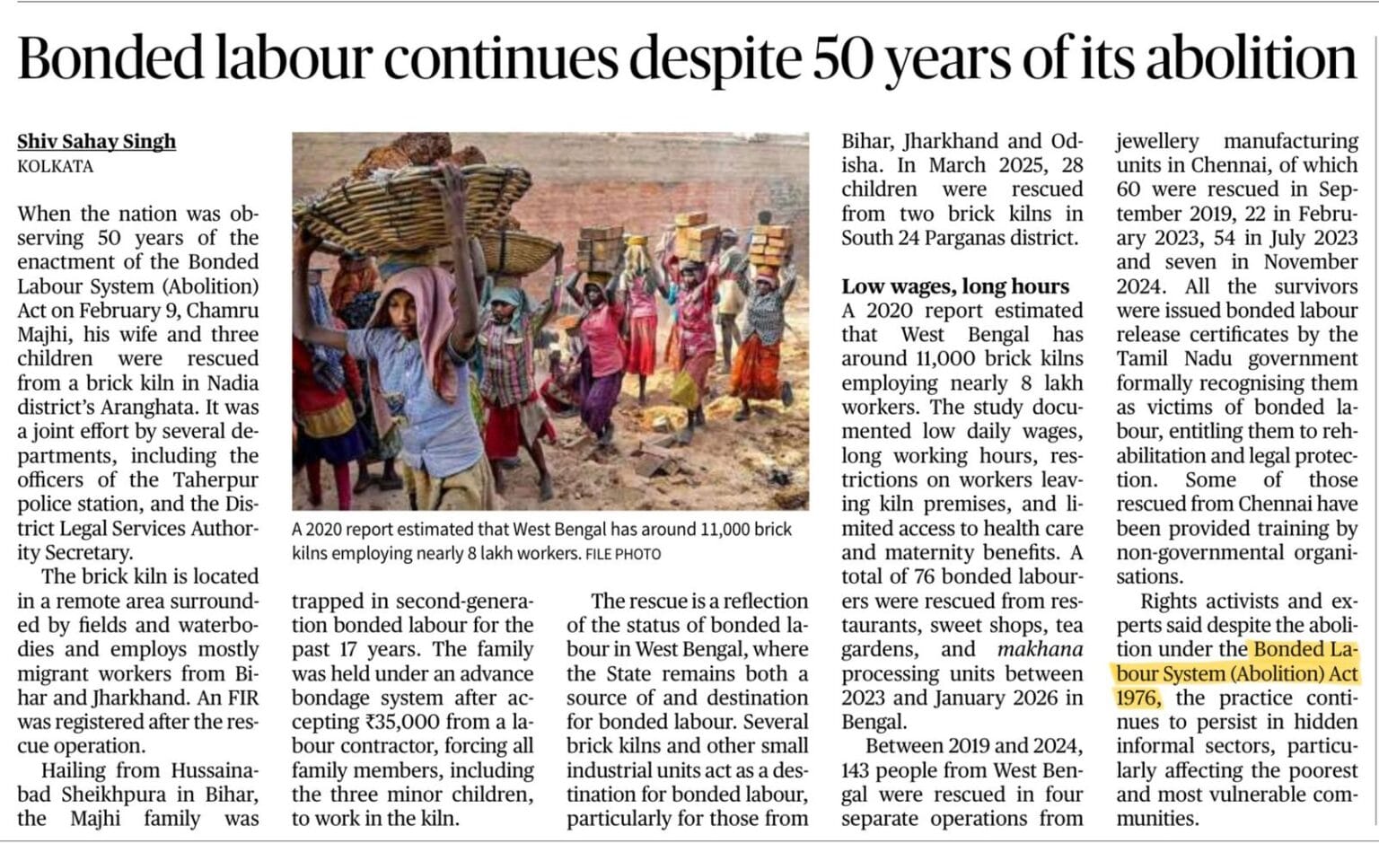 Bonded Labour System In India: Law And Constitutional Ban » UnderStand UPSC