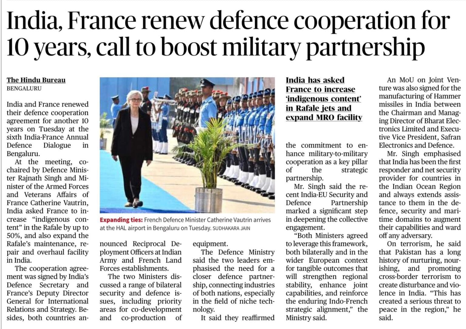 India–France Defence Cooperation Renewed For 10 Years | UPSC GS3 ...