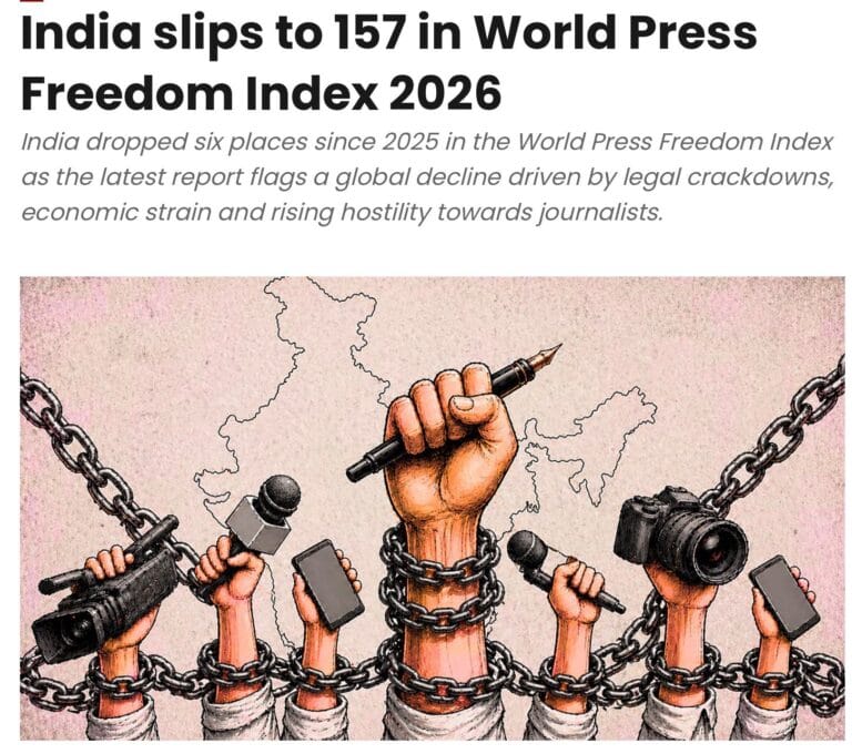 World Press Freedom Index 2026: India Ranks 157, Key Issues Explained ...