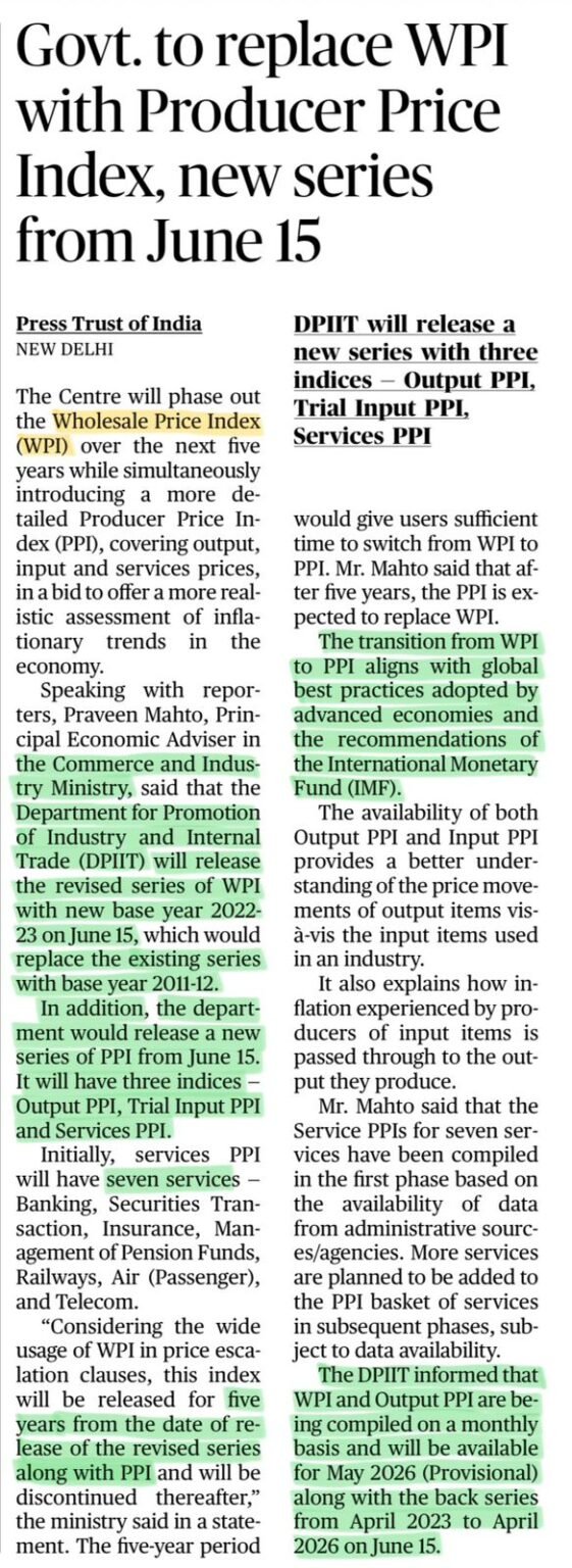 Producer Price Index (PPI): Key Features, WPI Vs CPI & UPSC Notes ...