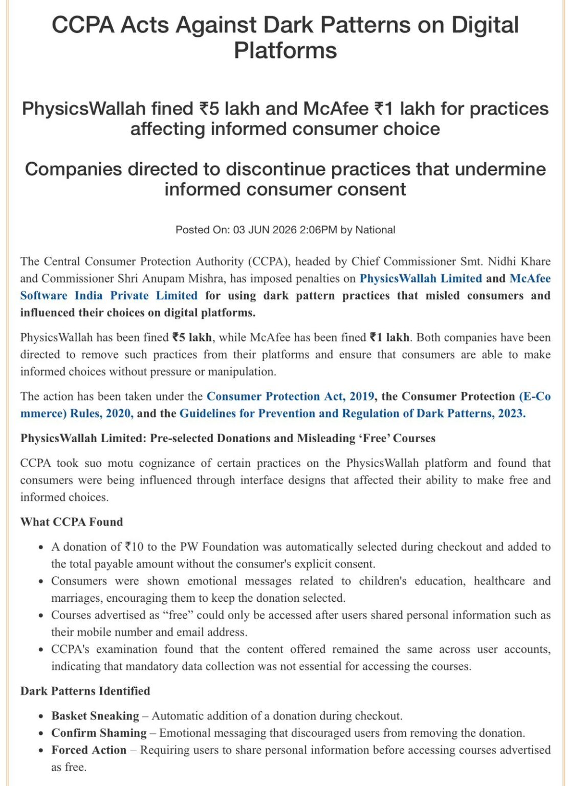 Dark Patterns: CCPA Action Against Misleading Digital Practices ...